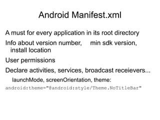 Android basics | ODP