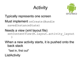 Android basics | PPT