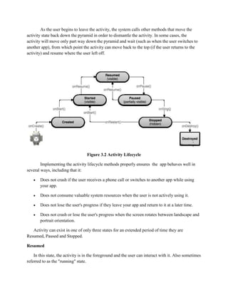 Android building blocks and application life cycle-chapter3 | PDF
