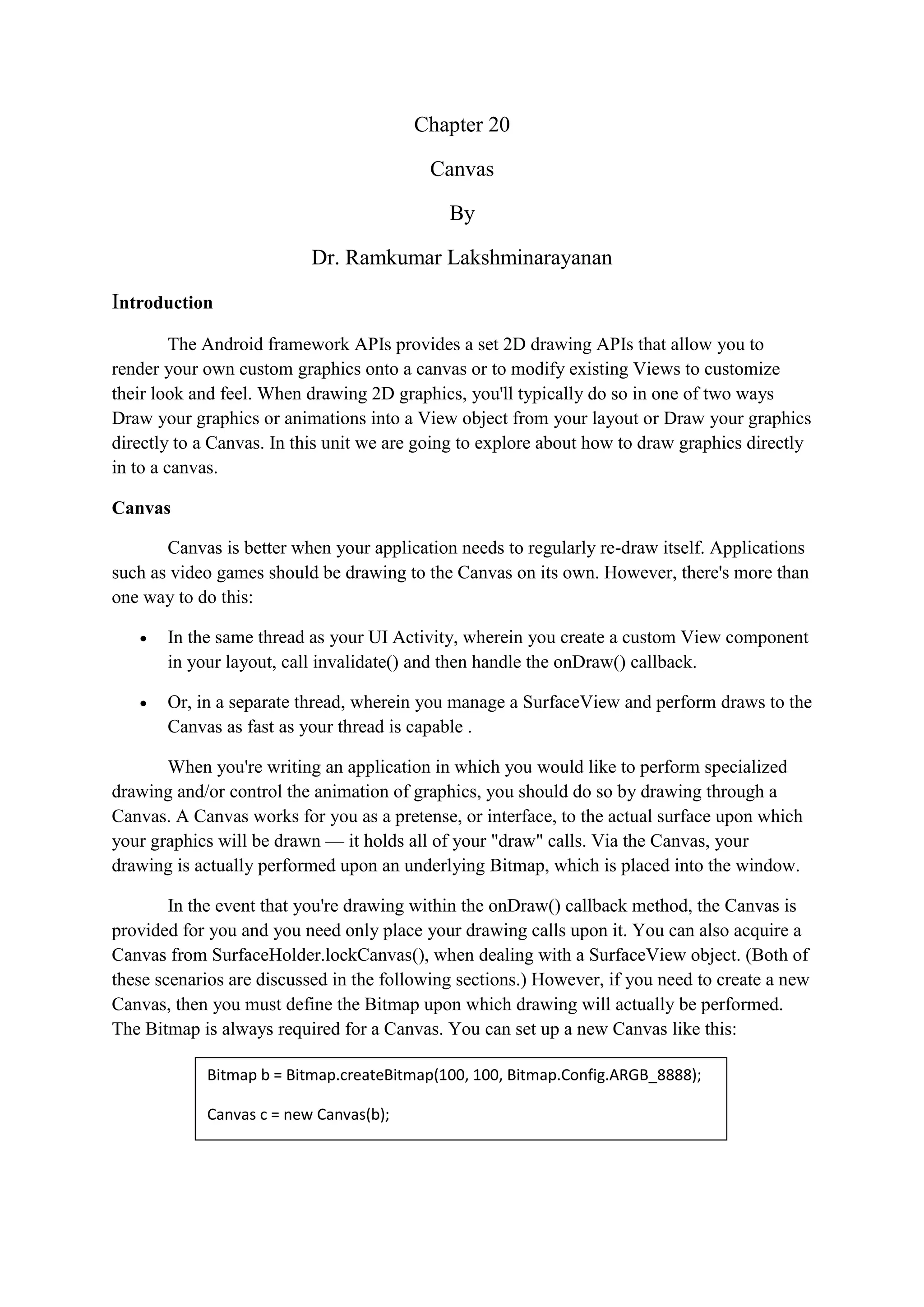 Android canvas-chapter20 | DOCX
