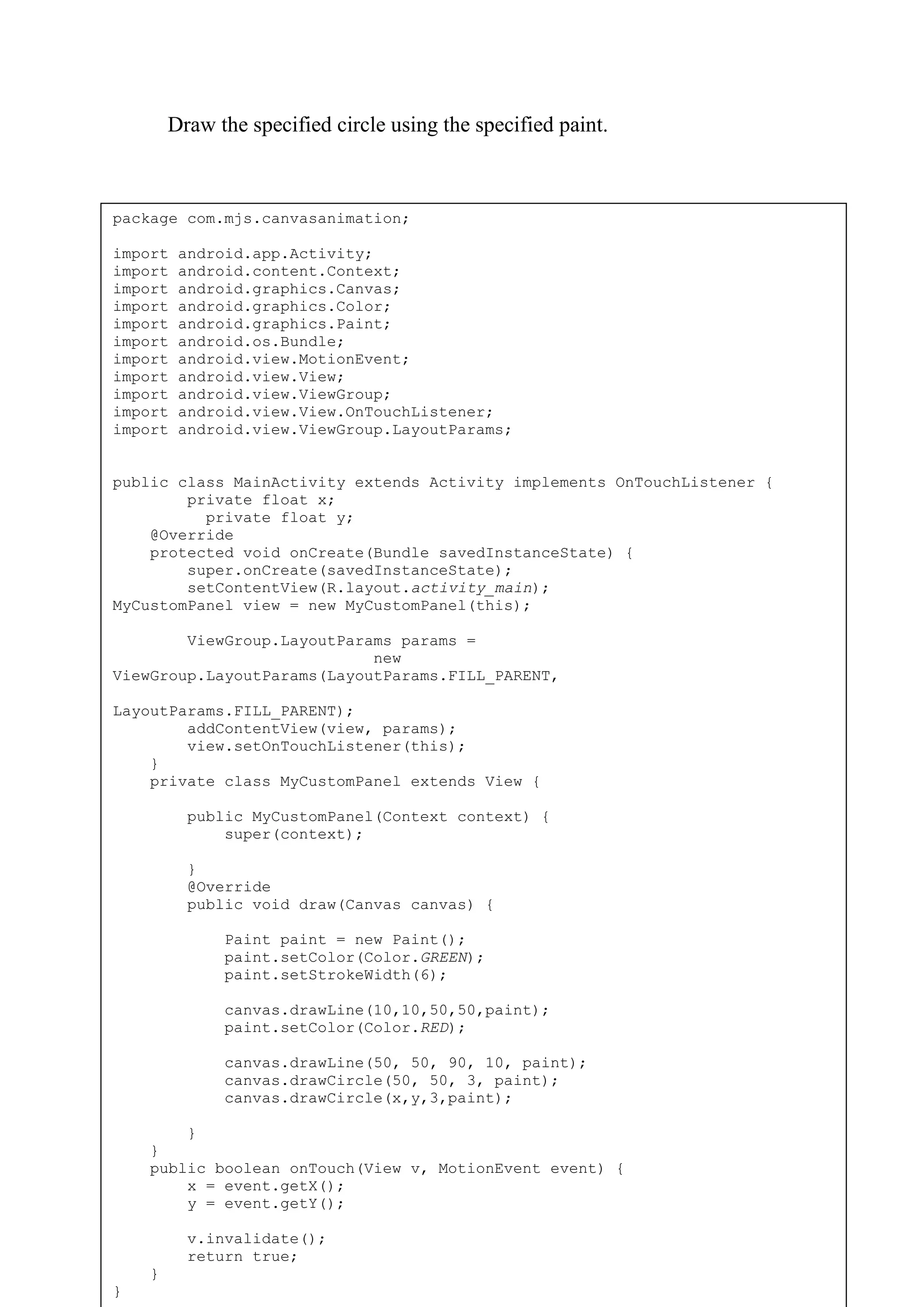 Android canvas-chapter20 | DOCX