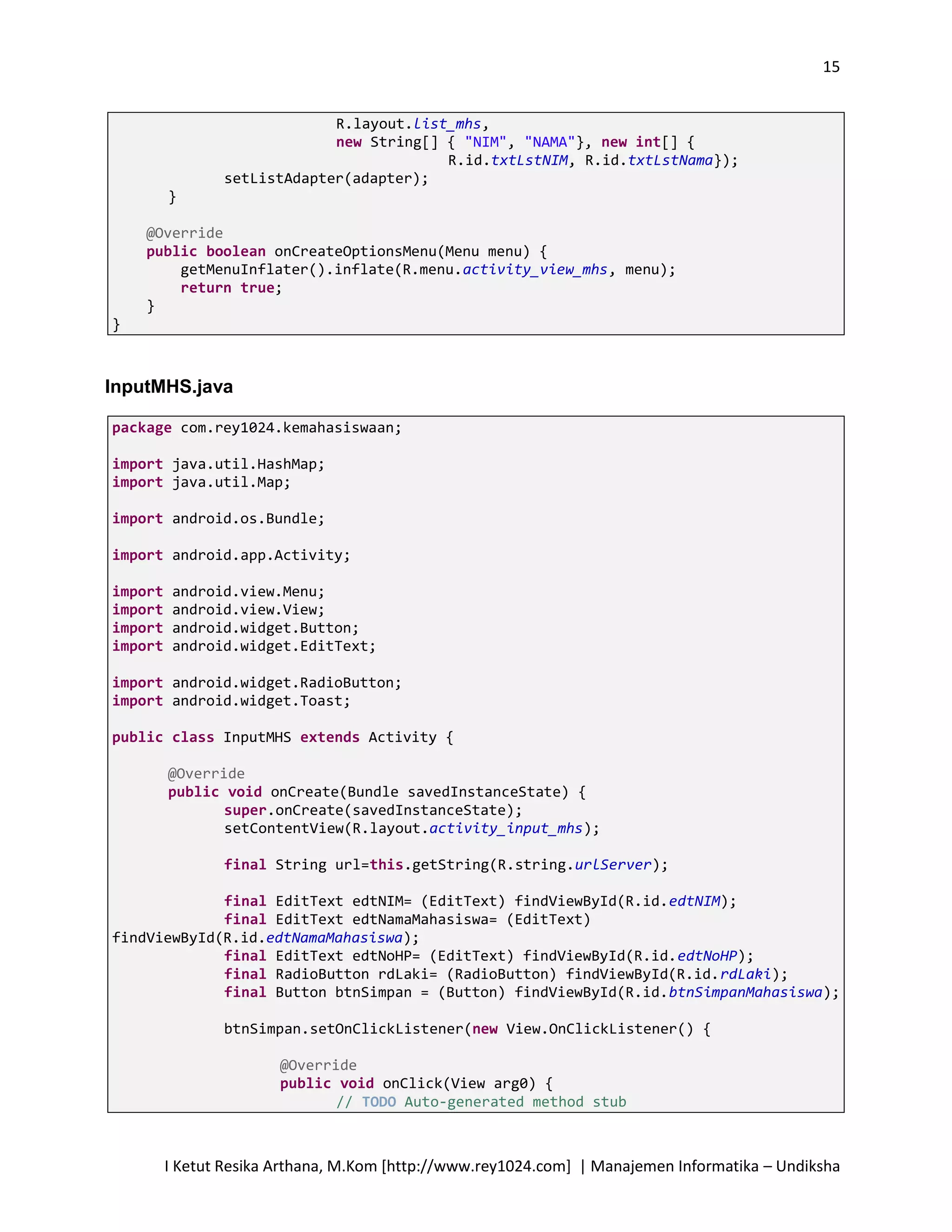 Simple tutorial : Android get and post data | PDF
