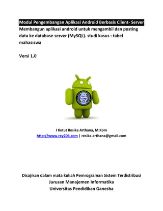 Simple tutorial : Android get and post data | PDF