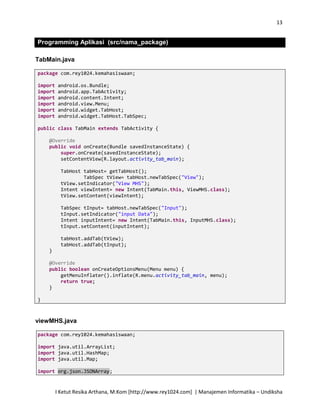 Simple tutorial : Android get and post data | PDF