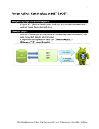 Simple tutorial : Android get and post data | PDF
