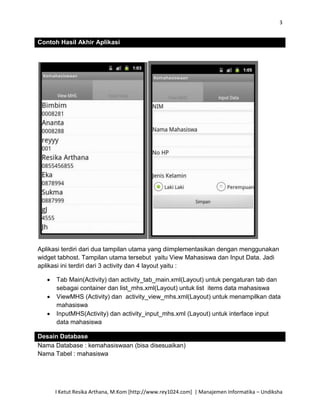 Simple tutorial : Android get and post data | PDF