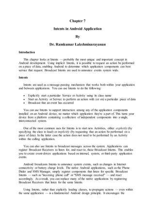 Android intents in android application-chapter7 | DOCX | Operating Systems | Computer Software ...