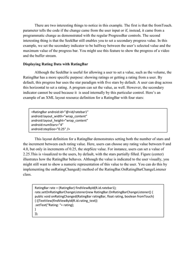 Android interface elements and controls-chapter8 | DOCX | Operating Systems | Computer Software ...