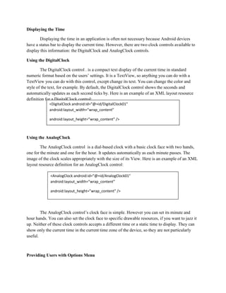 Android Interface Elements And Controls Chapter8 Docx