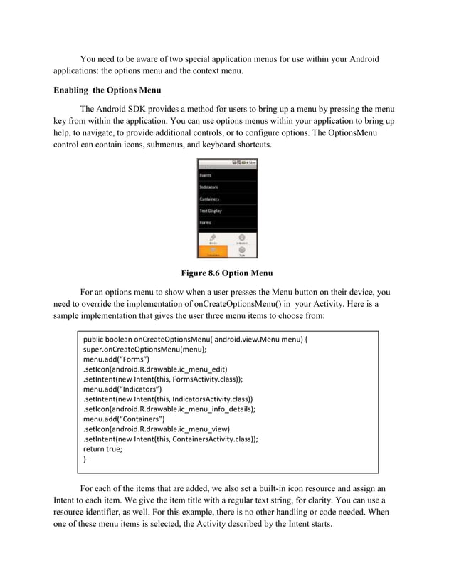 Android interface elements and controls-chapter8 | DOCX | Operating Systems | Computer Software ...