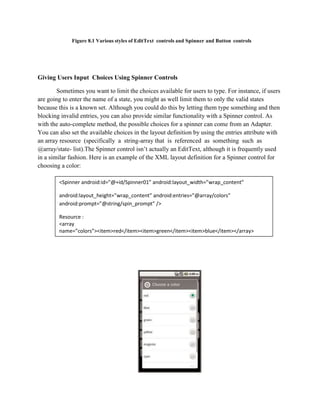 Android interface elements and controls-chapter8 | DOCX | Operating Systems | Computer Software ...