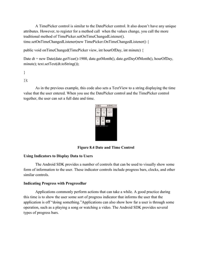 Android interface elements and controls-chapter8 | DOCX | Operating Systems | Computer Software ...