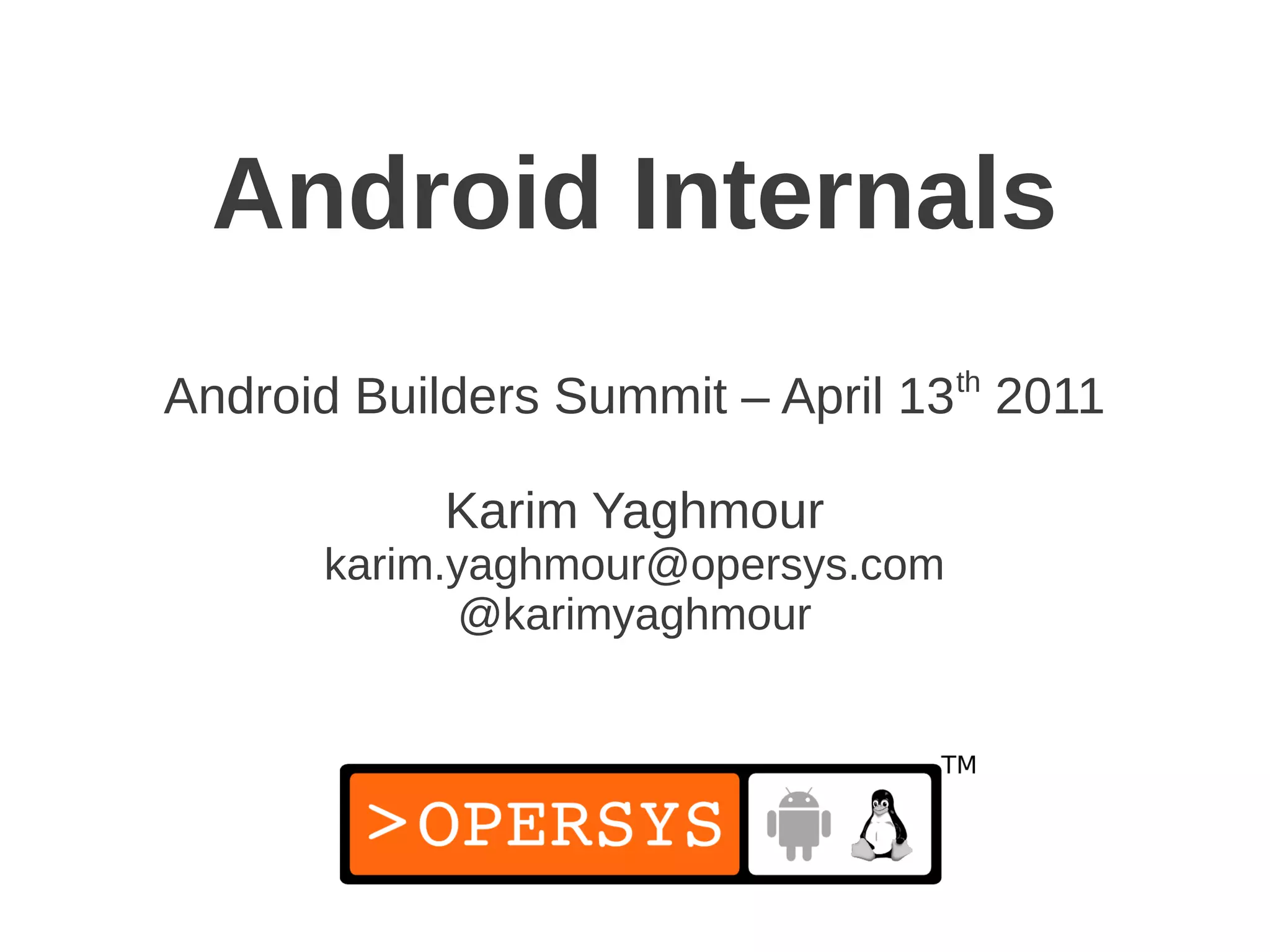 Android Internals | PDF