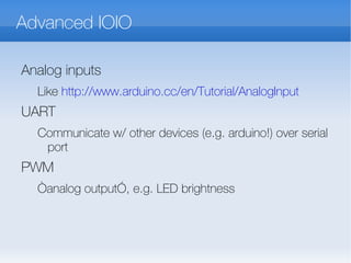 Physical Computing with Android and IOIO | PPT