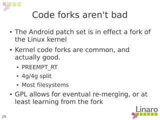 LCA13: Android Kernel Upstreaming: Overview & Status | PDF
