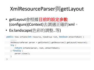 Android layout inflate | PPTX | Programming Languages | Computing