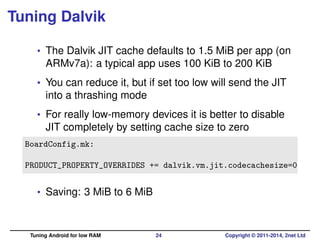 Tuning Android for low RAM | PDF