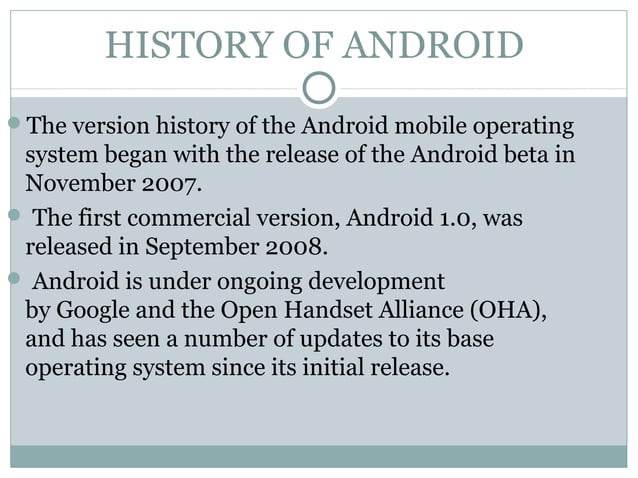 Android and android versions | PPT