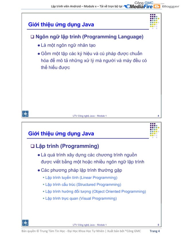 Lap Trinh Android - Module 1 | PDF