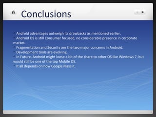 Android overview | PPT
