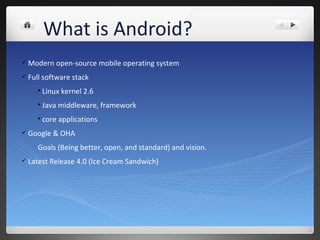 Android overview | PPT