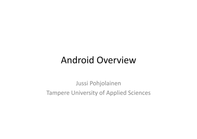 Android Overview | PPT
