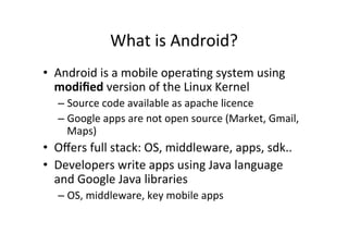 Android Overview | PDF