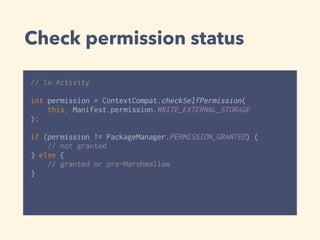Android new permission model | PDF