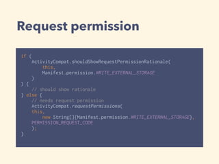 Android new permission model | PDF