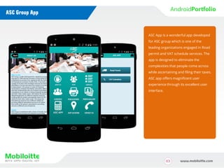 Portfolio for Android Apps | PDF | Technology & Computing