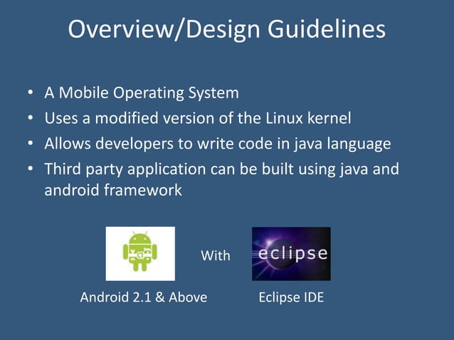 Application Development - Overview on Android OS | PPTX | Operating Systems | Computer Software ...