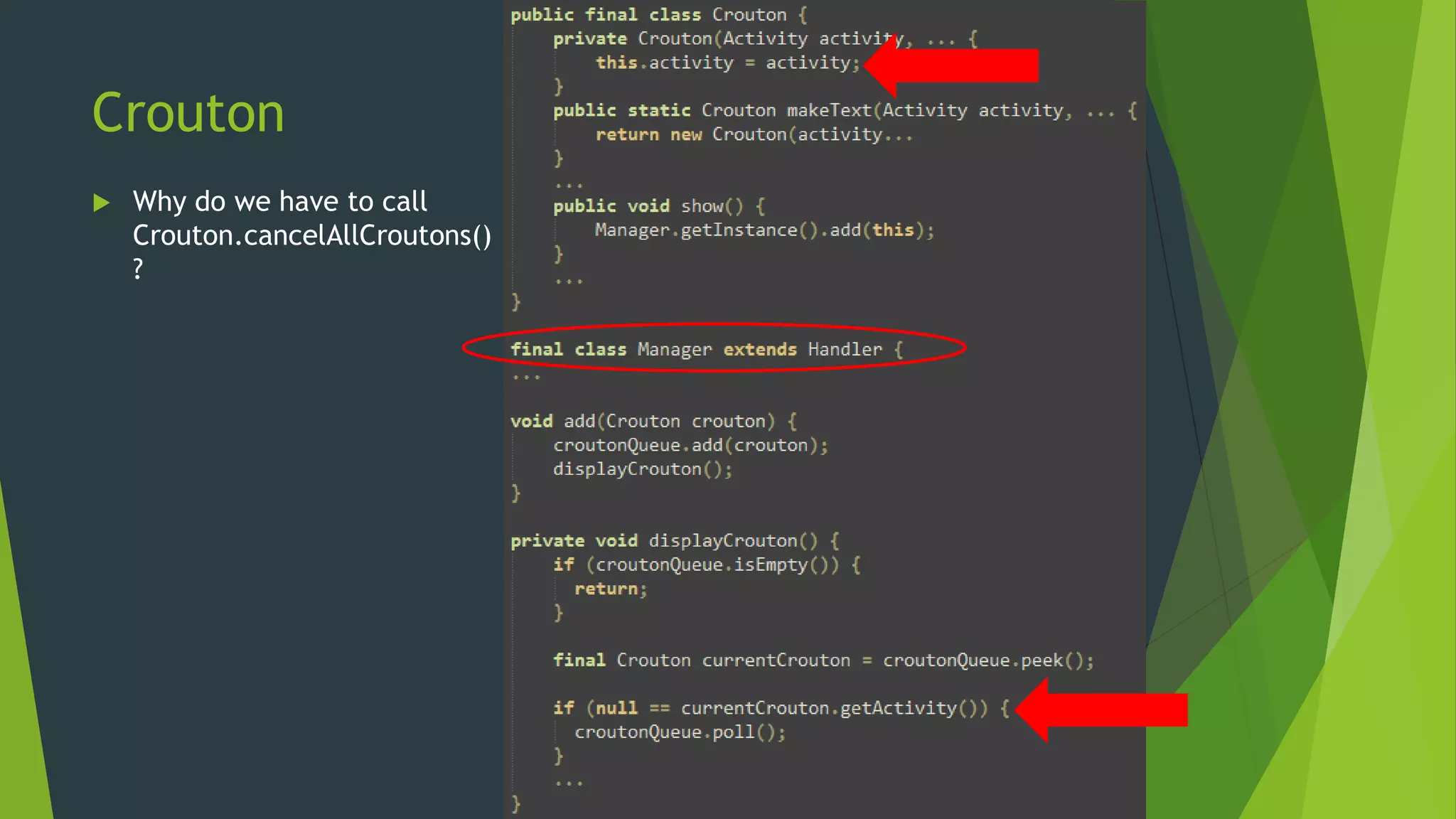 Android - Preventing common memory leaks | PPTX | Programming Languages | Computing