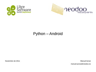 Desarrollo de aplicaciones android con Python | PPT