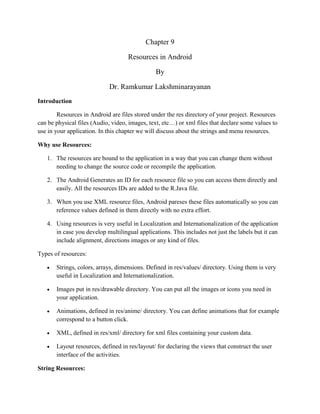Android resources in android-chapter9 | PDF