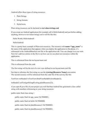 Android resources in android-chapter9 | PDF