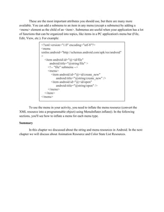 Android resources in android-chapter9 | PDF