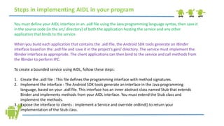 Android service, aidl - day 1 | PPT