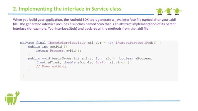 Android service, aidl - day 1 | PPT
