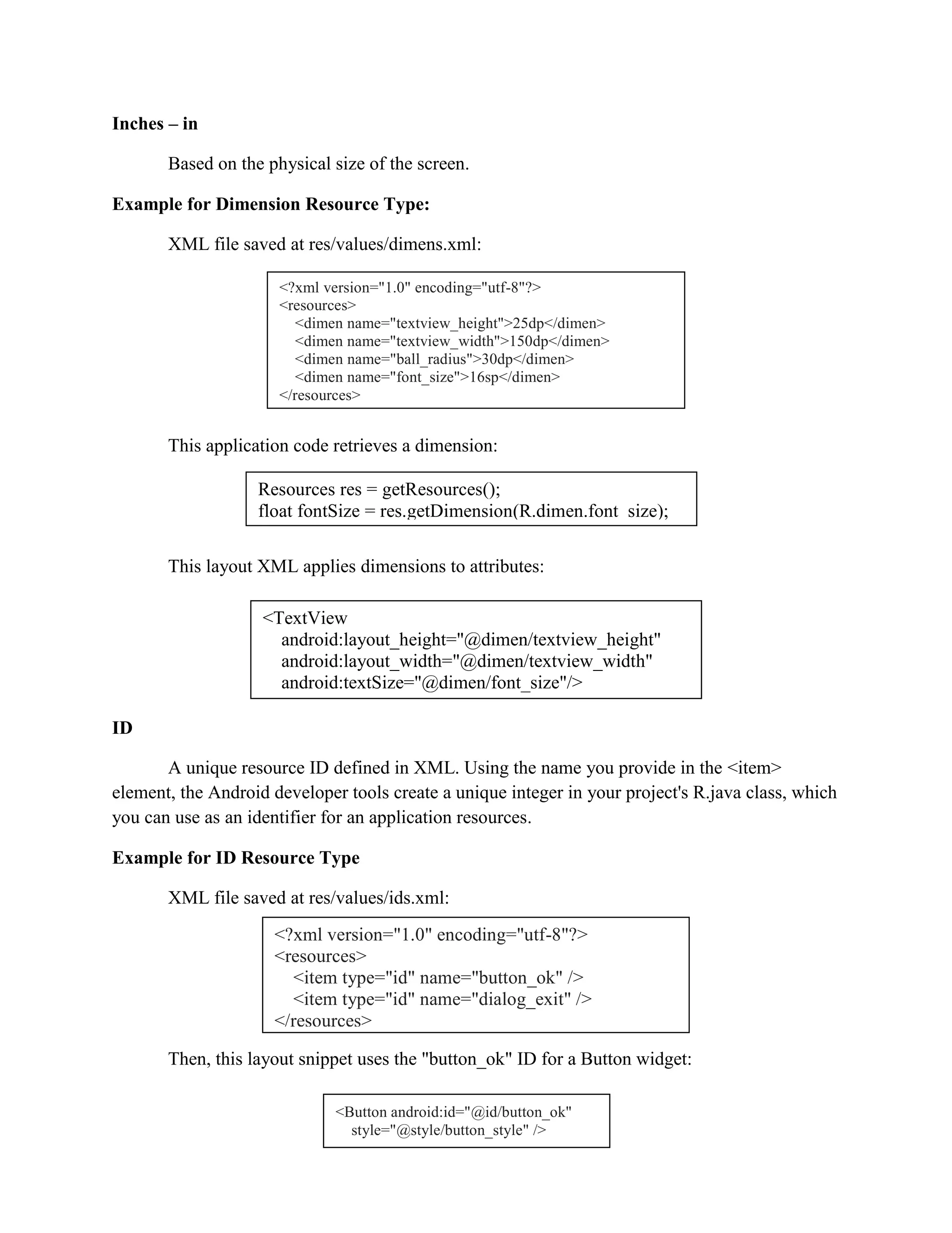 Android style resource and other resources types-chapter12 | PDF