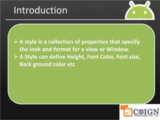Android styles and themes | PPTX