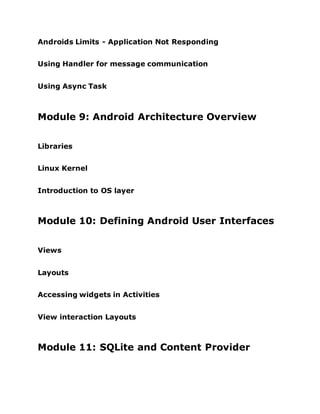 Android training | DOCX