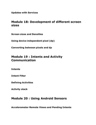 Android training | DOCX