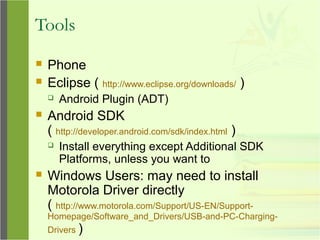 Industrial Training in Android Application | PPT
