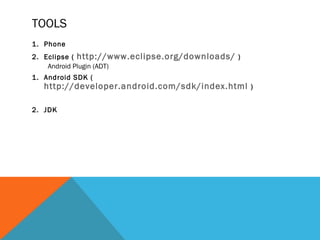 Android tutorial | PPT