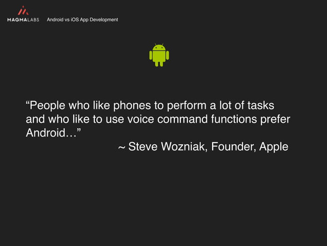 Android vs i os app development | PPT