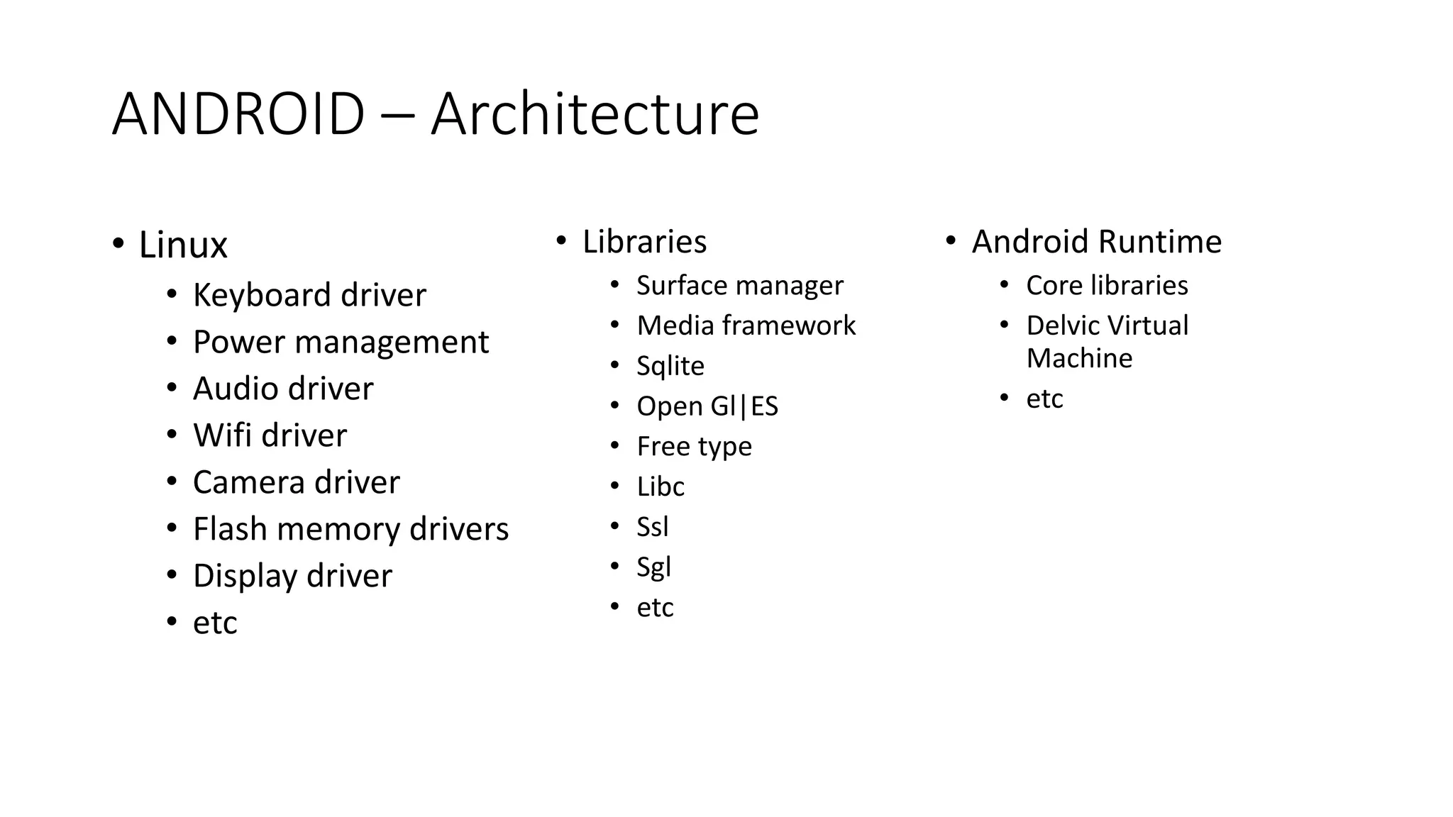 Basics of Android and Android development environment | PPT