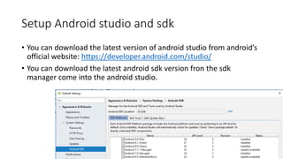 Basics of Android and Android development environment | PPT