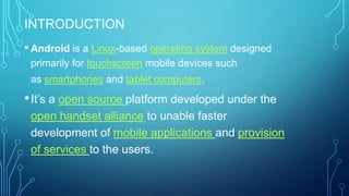 Android Operating System | PPTX | Operating Systems | Computer Software ...