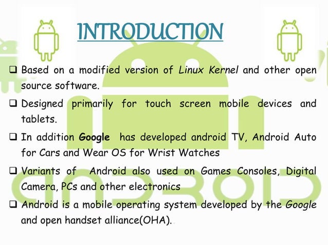 Android operating system | PPTX