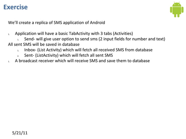 Day 6: Android BroadcastReceiver Component | PPT